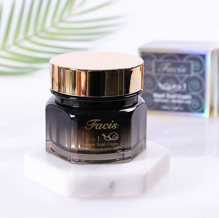 Facis Crema Hidratante Negra Todo-En-Uno con Filtrado de baba de Carac – Kanao Kr