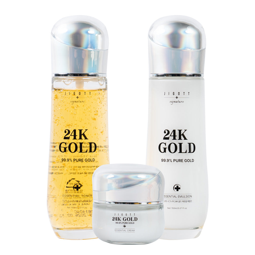 JIGOTT Crema, Tónico, Emulsión Hidratante oro 24 quilates – Kanao Kr